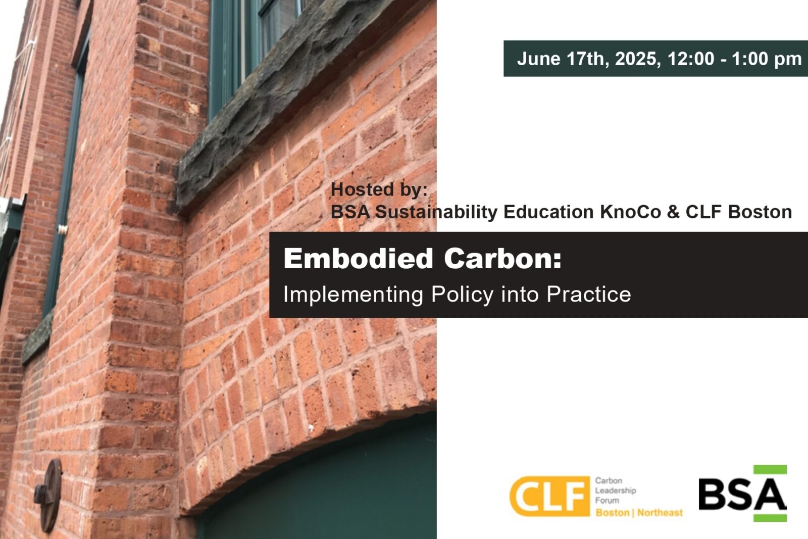 Boston Society for Architecture | Embodied Carbon: Policy Meets…