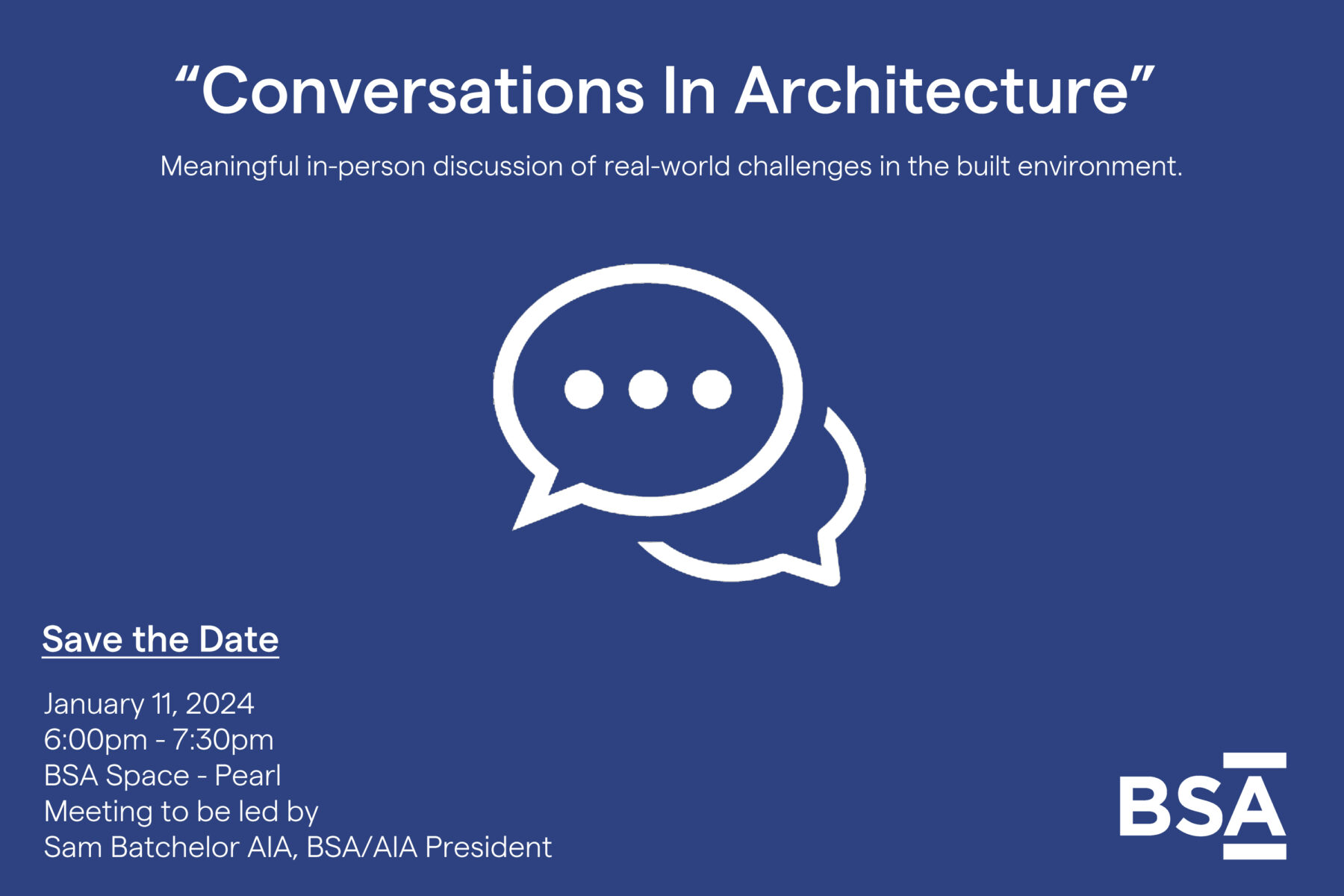 Boston Society for Architecture | Conversations In Architecture: 2024…